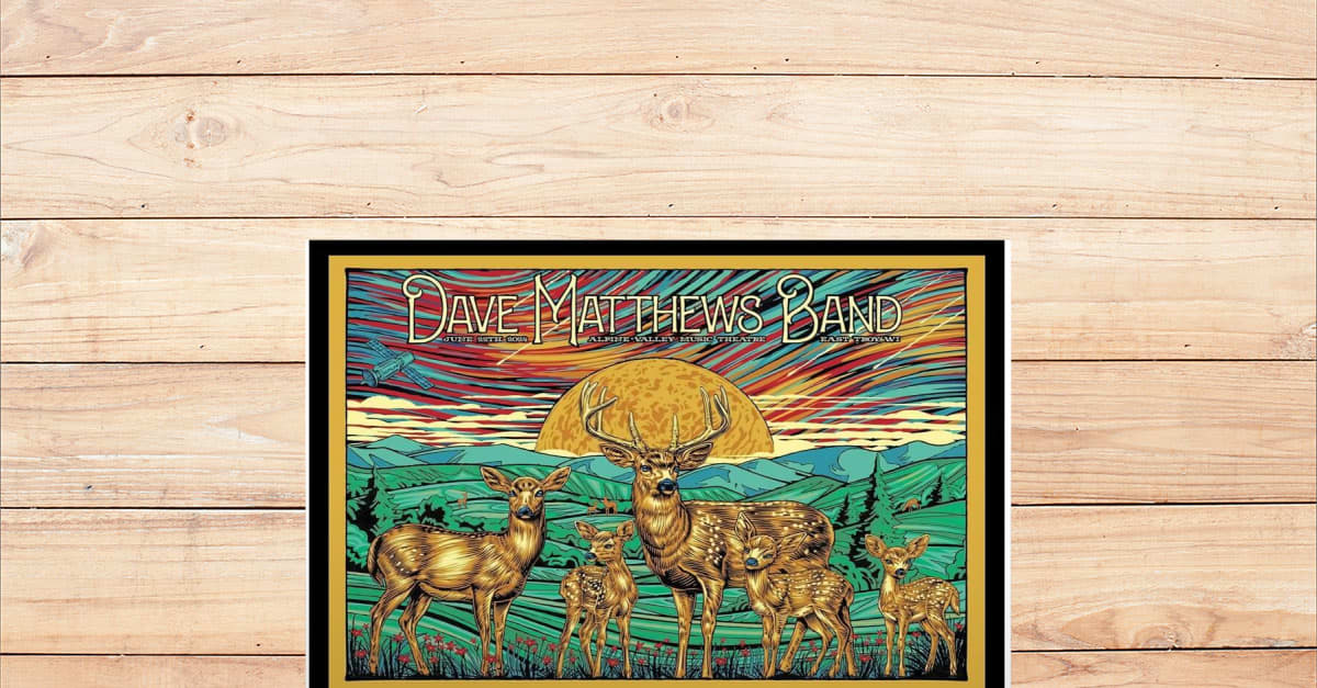 Dave Matthews Band Alpine Valley Music Theatre June 22 2024 Tour Poster ...