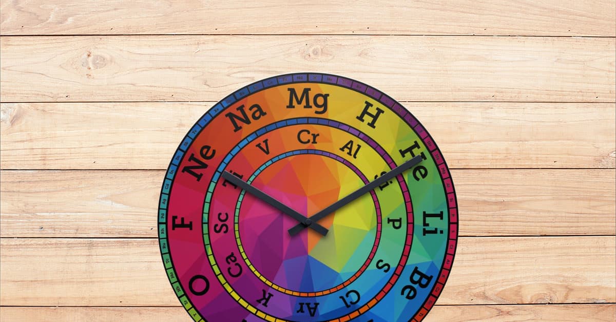 Periodic Table Colorful Clock - Viralstyle