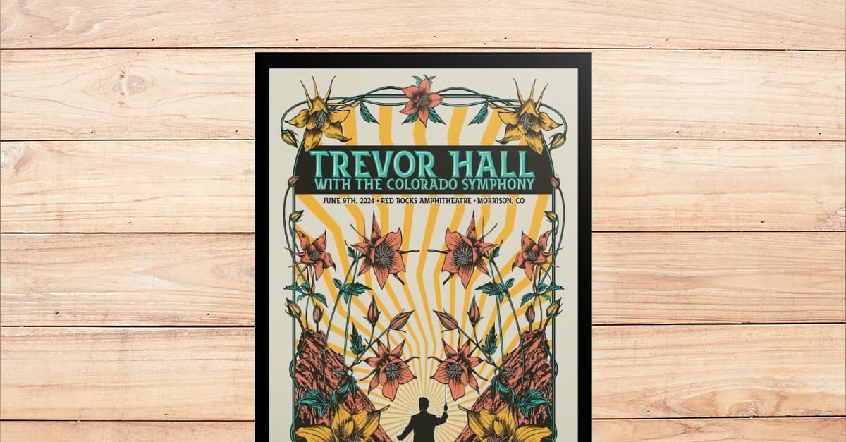 Trevor Hall Red Rocks Amphitheatre Morrison CO June 9 2024 Tour Poster ...