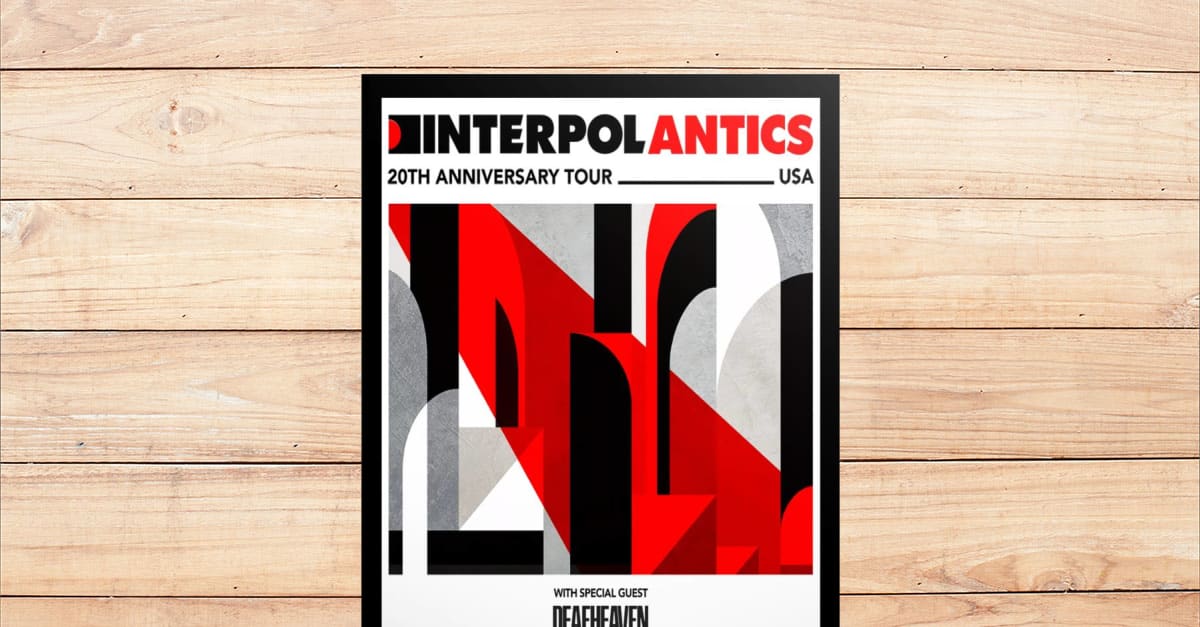 Interpol 20th Anniversary Tour USA 2024 Poster - Viralstyle