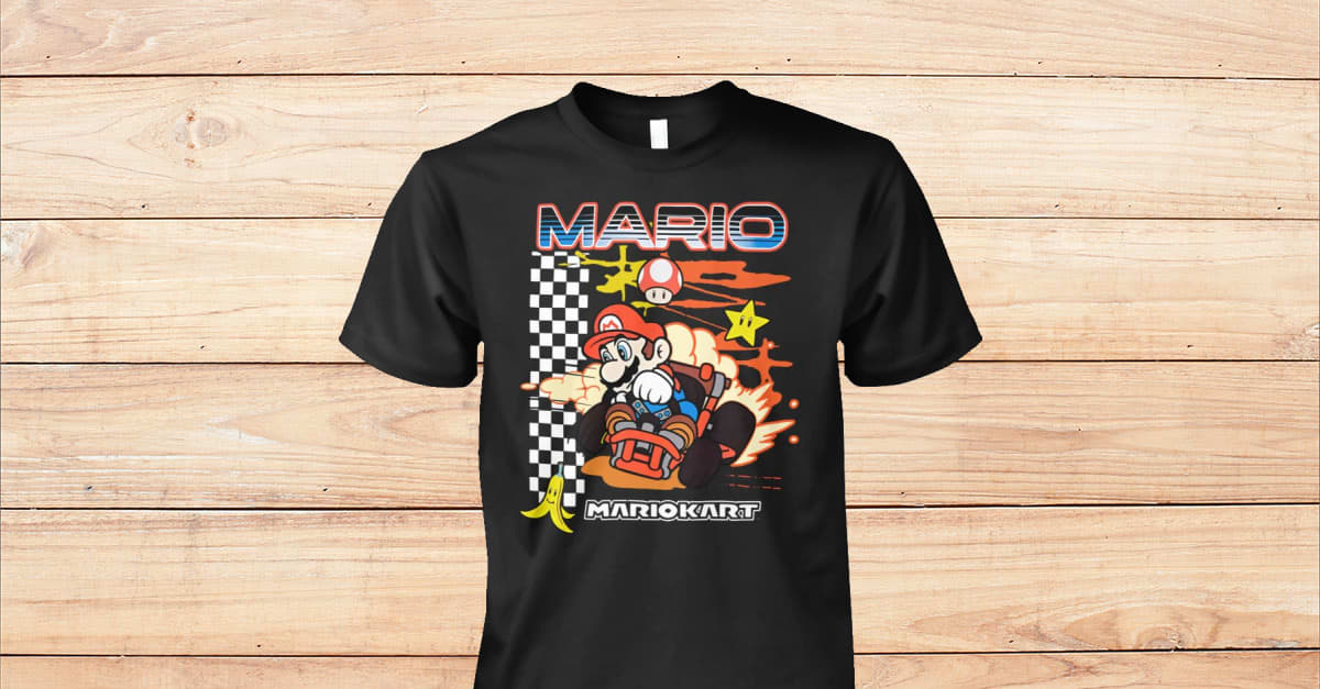 Mario Kart Finish Line Super Mario Tee - Viralstyle