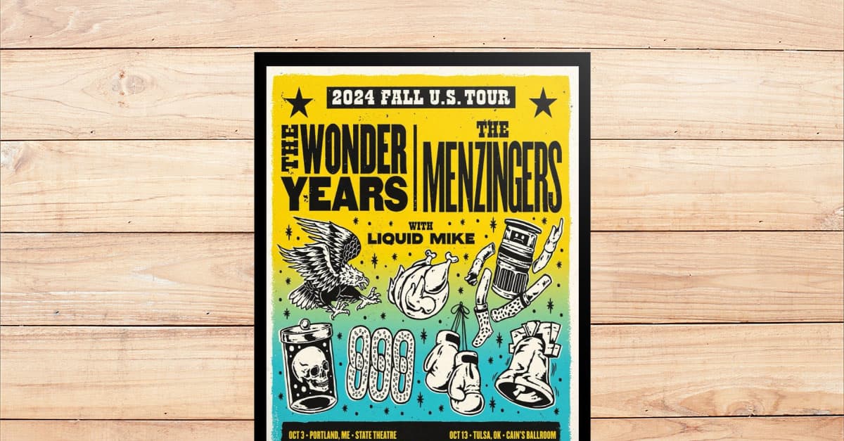 The Wonder Years And The Menzingers 2024 Fall US Tour Poster - Viralstyle