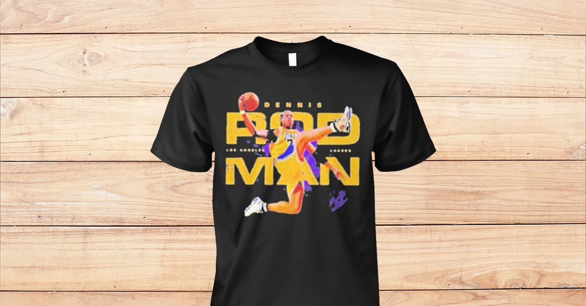 Official Lakers dennis rodman slam dunk signature T-shirt - Viralstyle