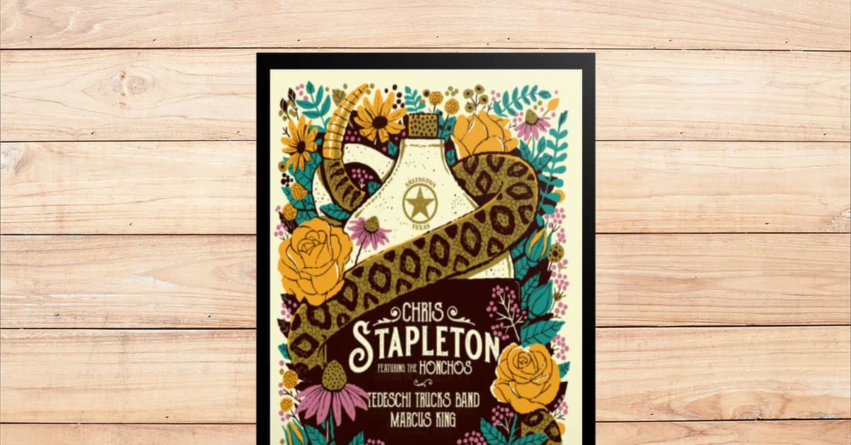 Chris Stapleton June 15 2024 Event Arlington TX Poster - Viralstyle