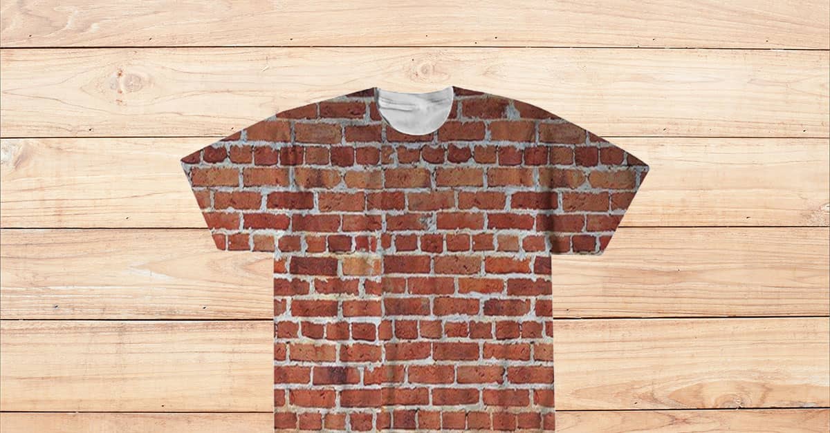 Traditional Brick Wall Funny Full Print T Shirt - Viralstyle