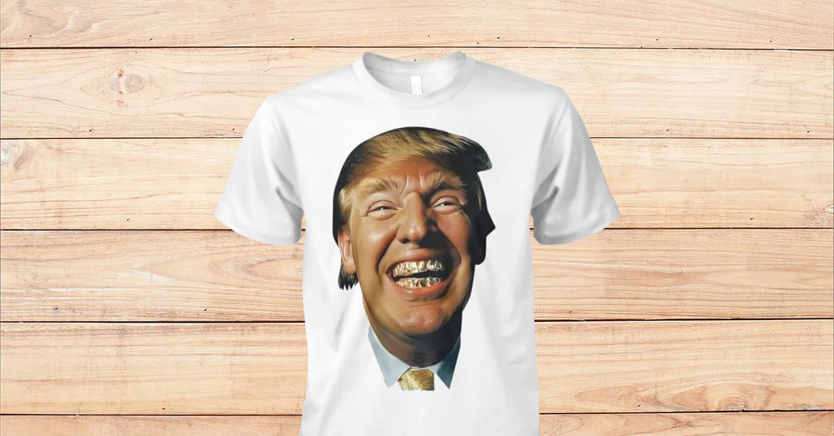 xQc Donald Trump Grillz Teeth Shirt - Viralstyle