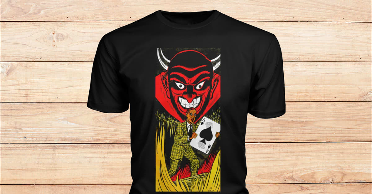 Devil with Ace of Spades t-shirt - Viralstyle