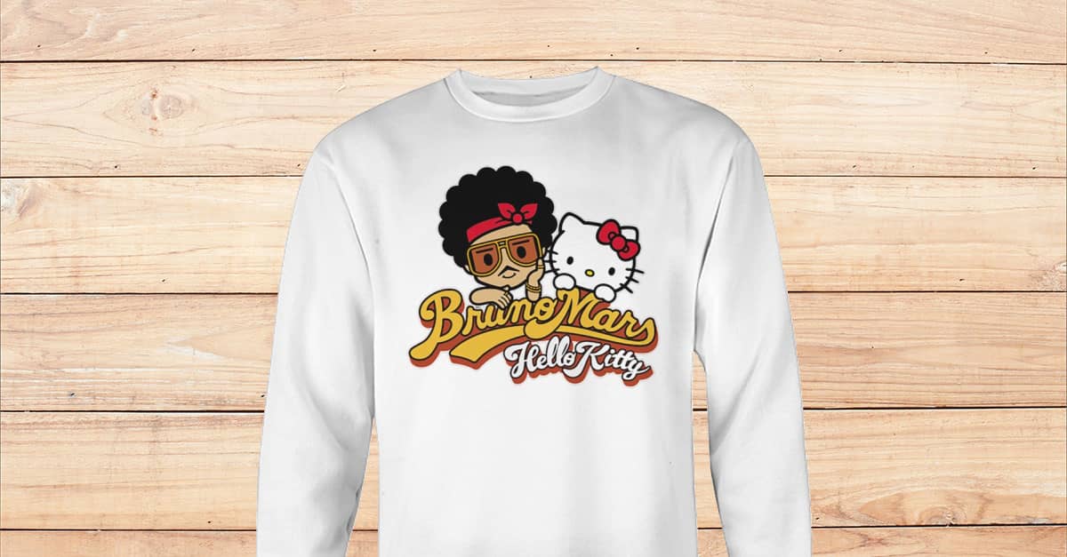 Bruno Mars x Hello Kitty Shirts Merch - Viralstyle