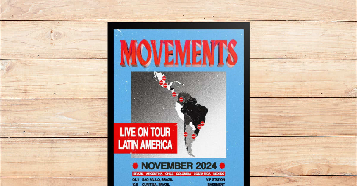 Live On Tour Latin America November 2024 Movements Poster Limited ...