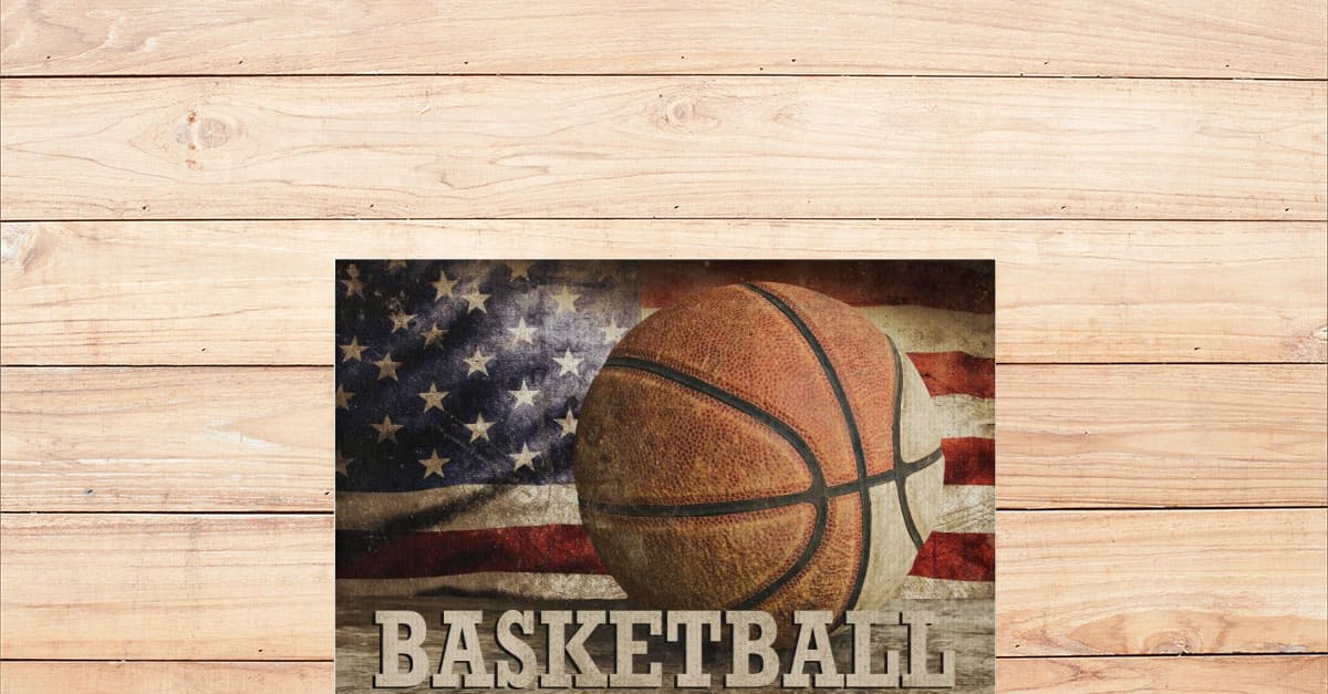Basketball American Flag Canvas - Viralstyle
