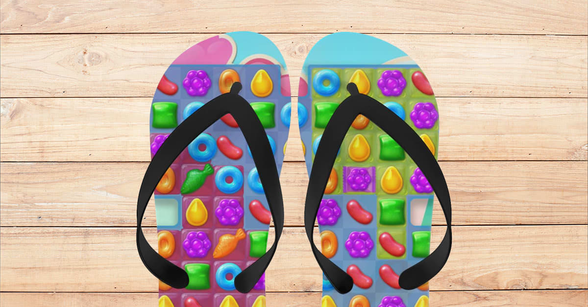 Candy Lover Gamer Flip Flop sandals - Viralstyle
