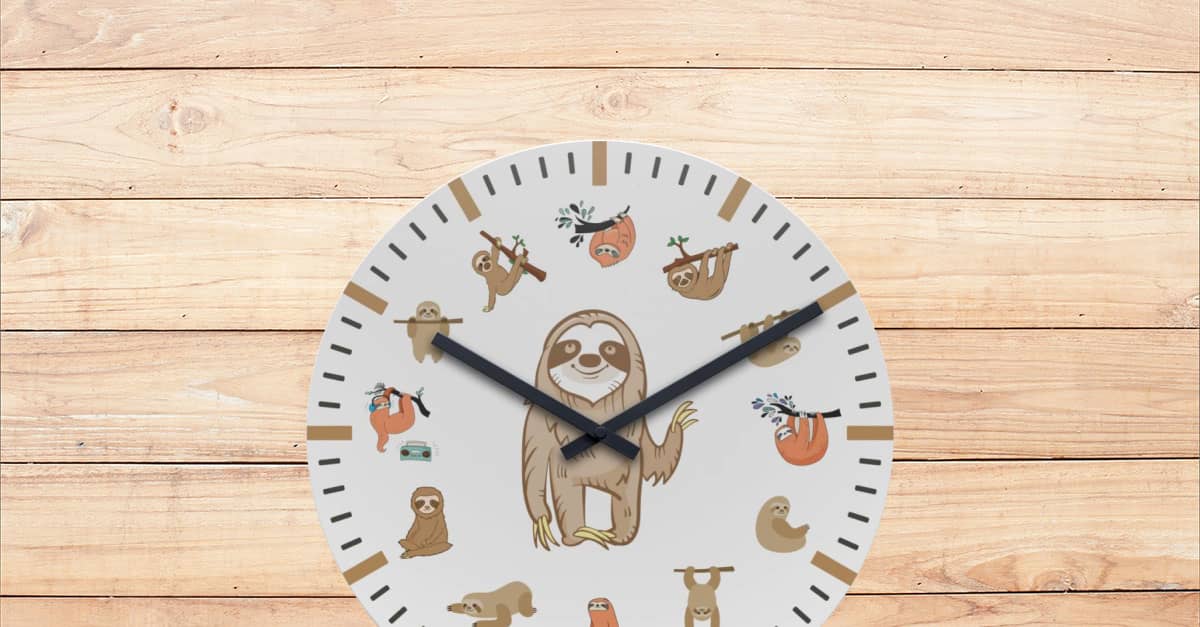 Sloth Clock or Sloth Wall Clock - Viralstyle