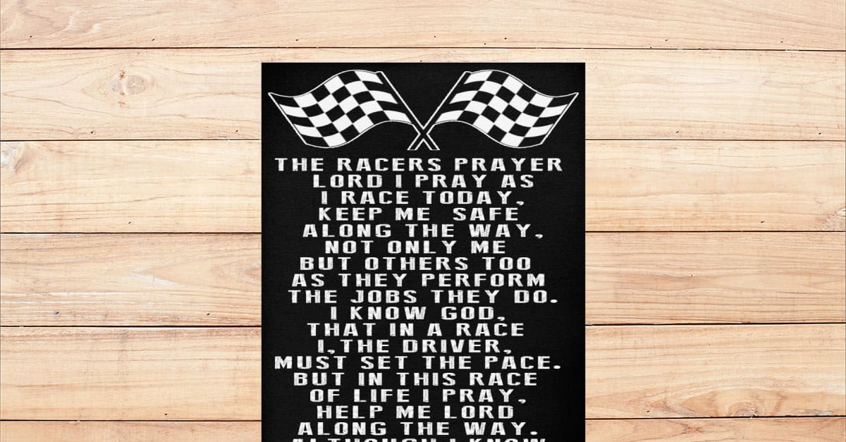 The Racers Prayer Canvas Portrait! - Viralstyle