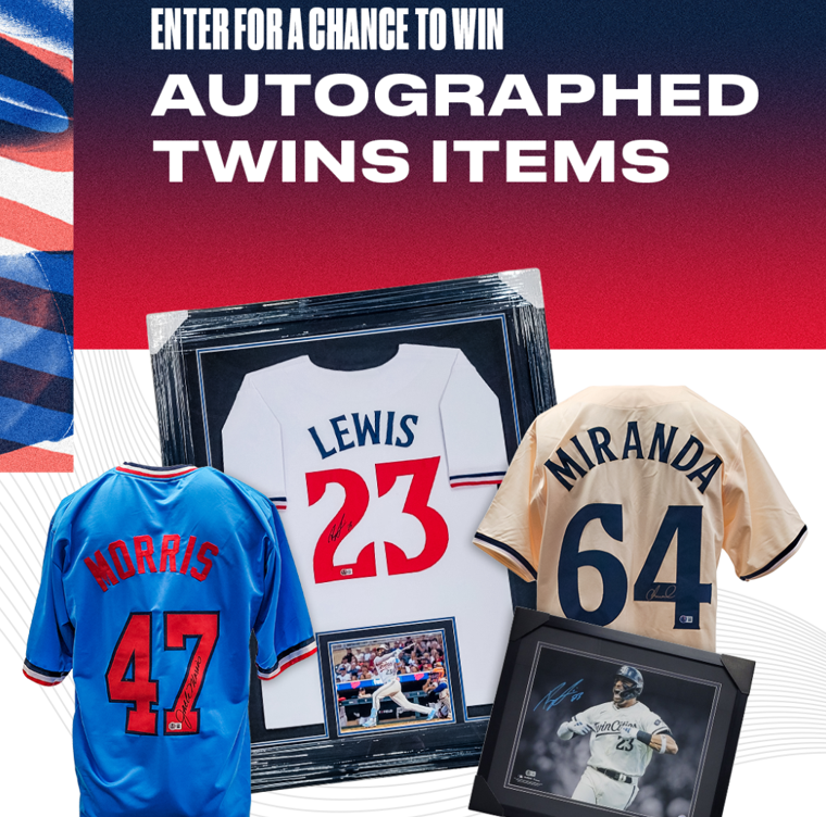 Enter To Win Autographed Twins Items