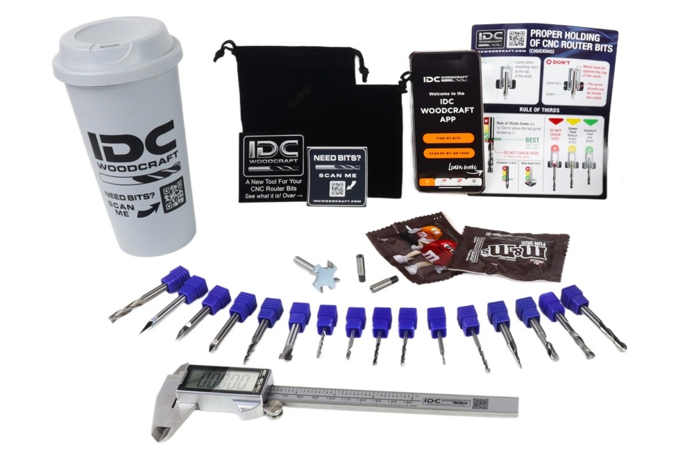 Enter to Win a 20 Piece Pro CNC Router Bit Starter Set, By IDC Woodcraft