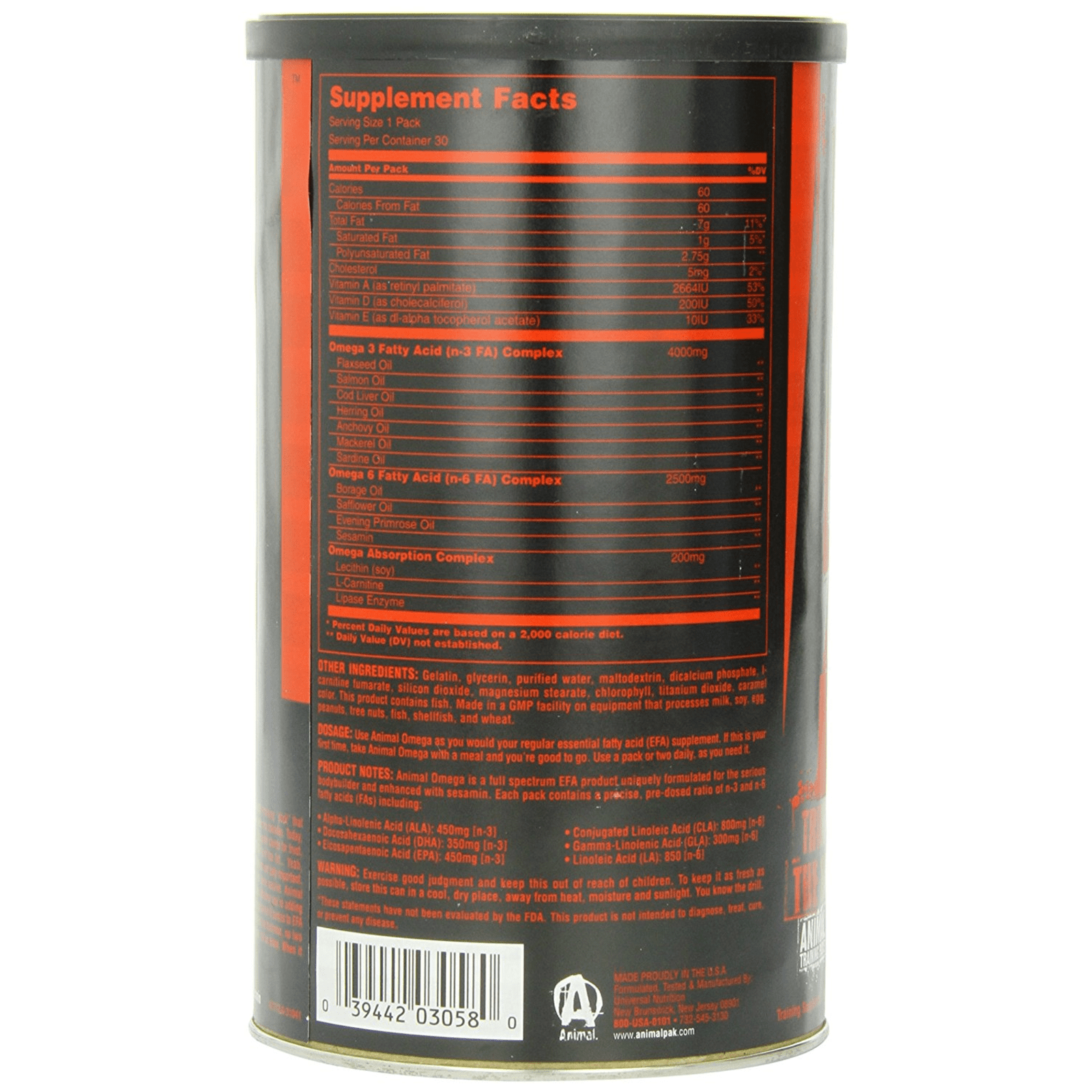 Animal Omega (30 Packs) von Universal Nutrition