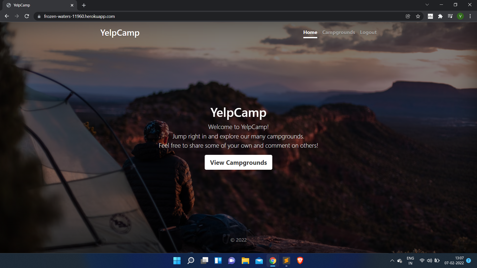 GitHub - Vivekvar/Yelp-Camp-Project: A full stack web application project (Yelp - Camp). Here ...