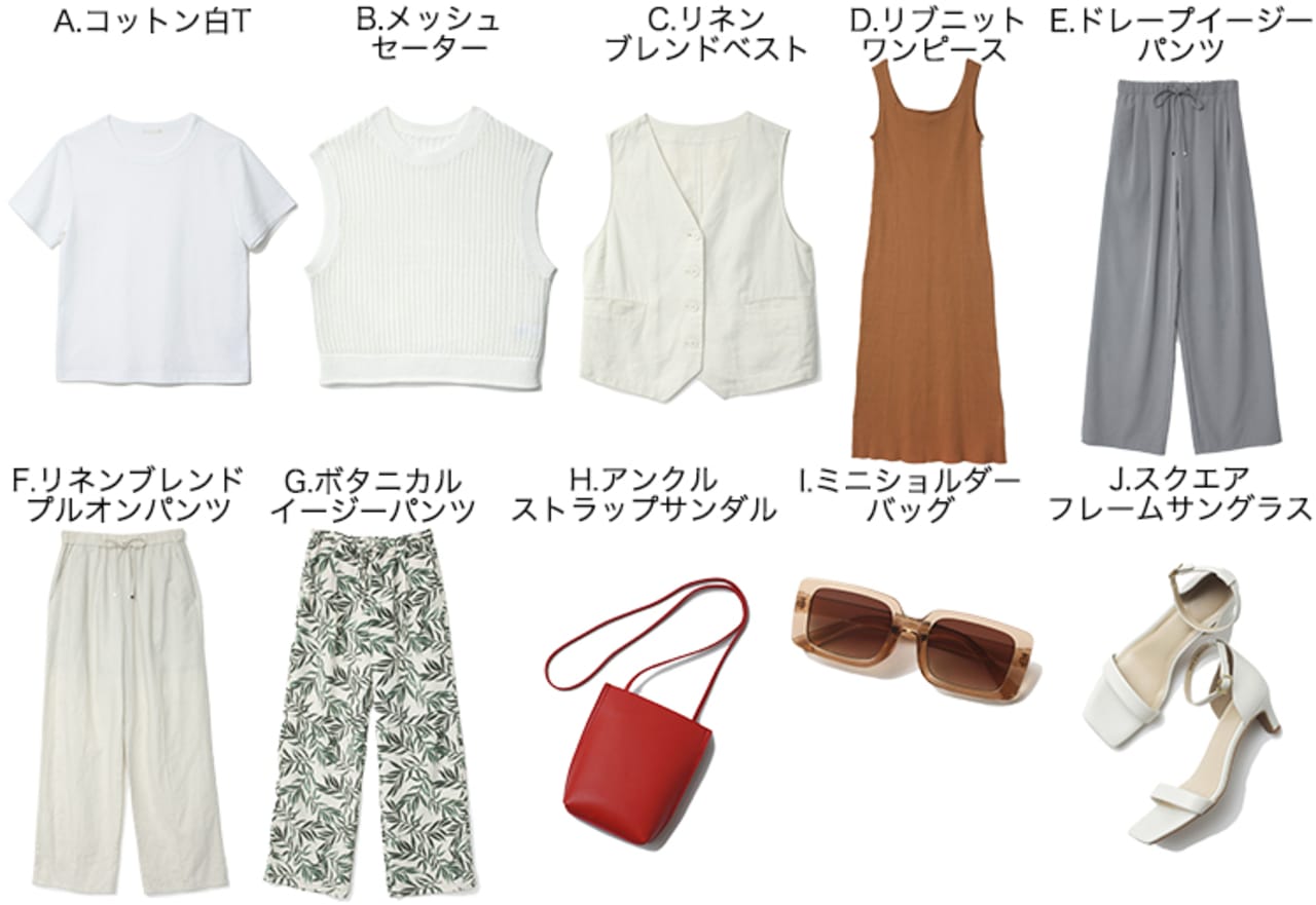 猛暑はGUで乗り切れる！全品¥3000以下のトレンドアイテムで作る真夏の1週間コーデ♡ | ViVi