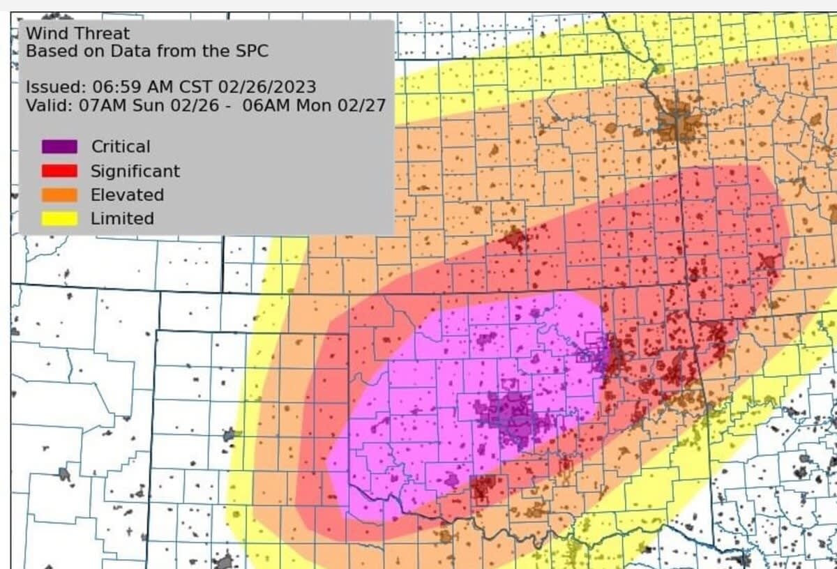 Storms Sunday night could bring widespread wind damage in Tulsa area ...