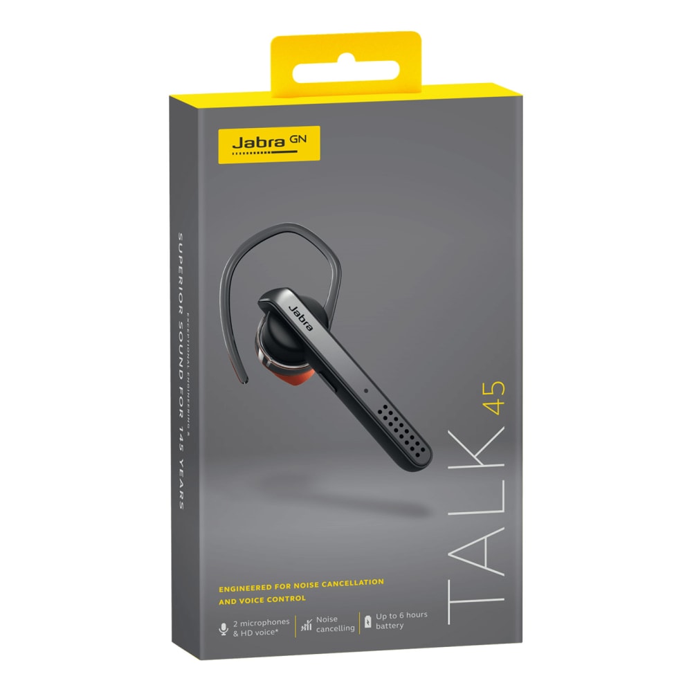 Wholesale Jabra - Talk 45 Mono In Ear Bluetooth Headset - Silver | 100 ...