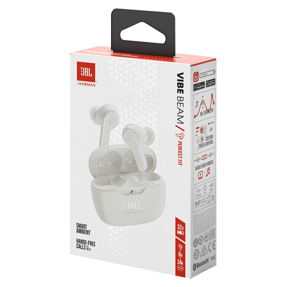 Wholesale Jbl - Vibe Beam True Wireless Earbuds - White | Jblvbeamwhtam