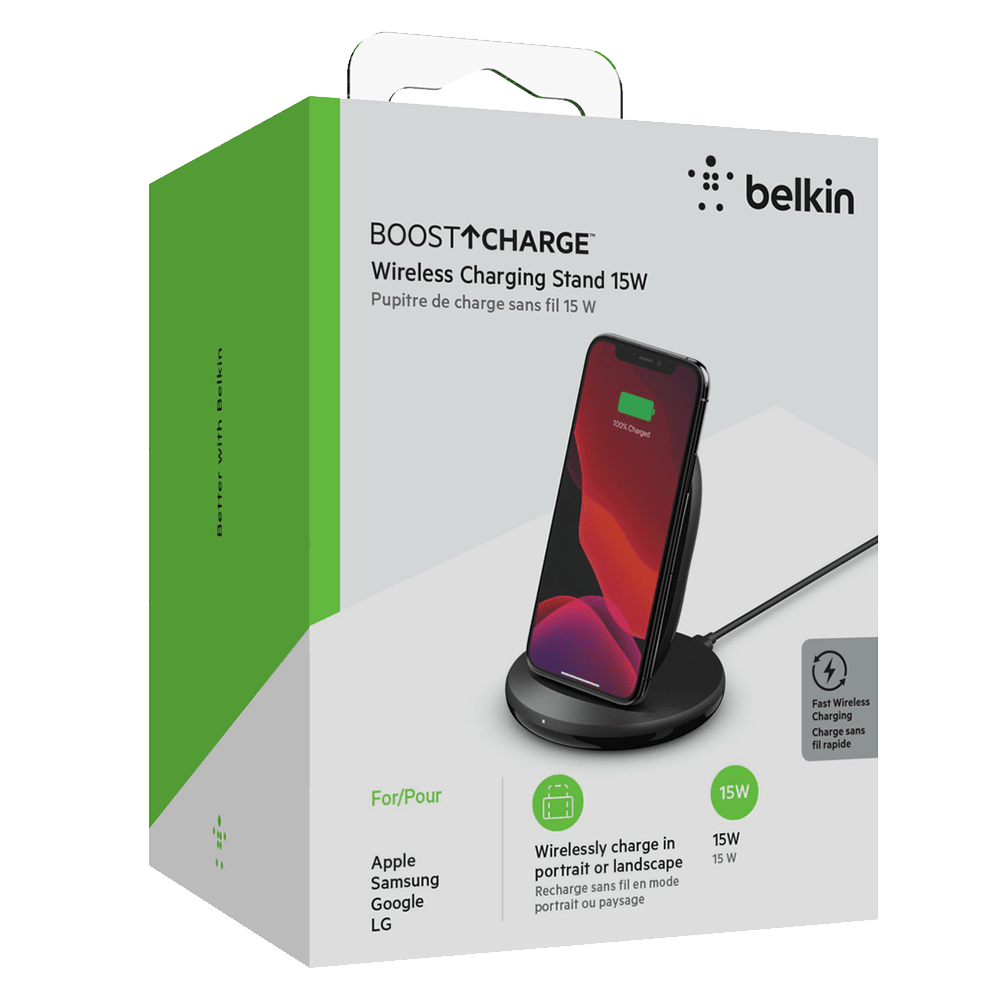 Wholesale Belkin - Boost Charge Wireless Charging Stand 15w And Qc 3.0 ...