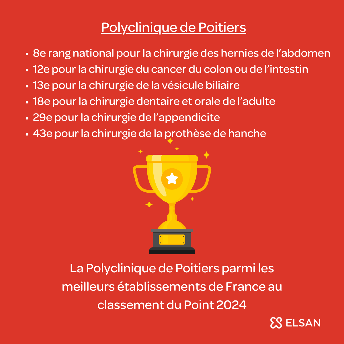 Palmarès Le Point | Elsan