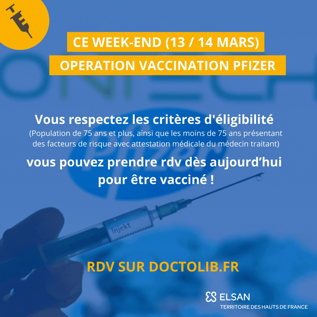 2ème opération vaccination "coup de poing" ce weekend | Elsan
