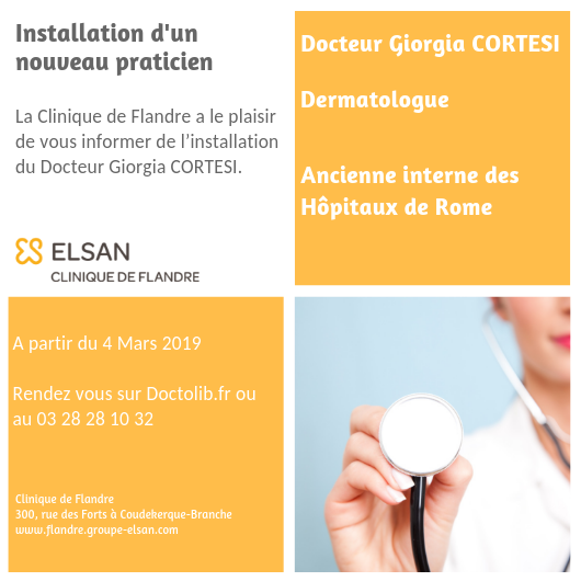 Installation d'un dermatologue à la clinique de Flandre | Clinique de ...