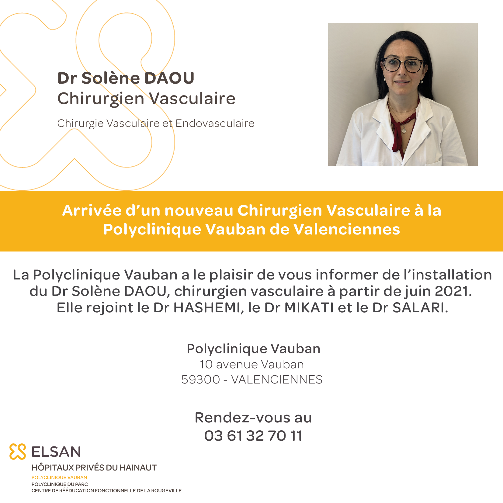 Un nouveau Chirurgien Vasculaire à la Polyclinique Vauban, le Dr Solène ...