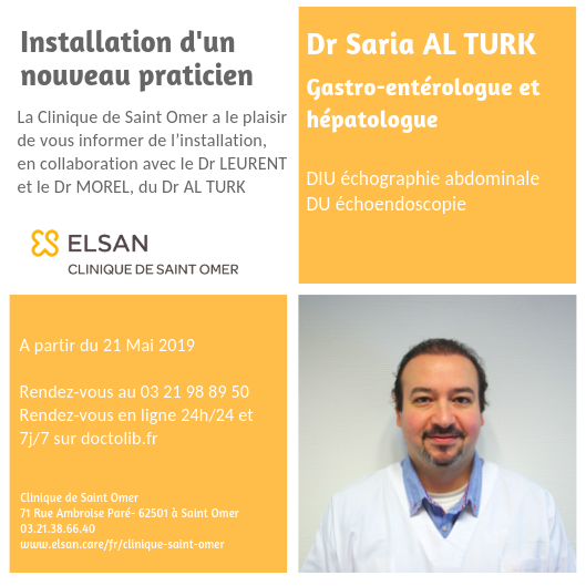 Installation d'un nouveau gastroentérologue à la clinique de Saint Omer ...