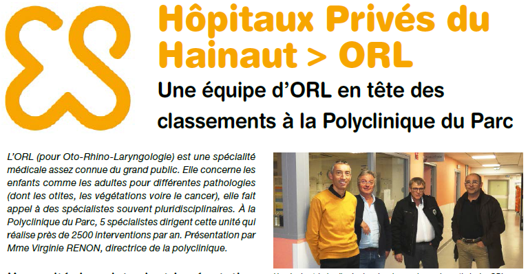 Une équipe d’ORL en tête des classements à la Polyclinique du Parc ...