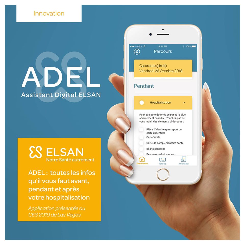 Découvrez notre nouvelle application mobile ADEL qui simplifie votre hospitalisation! | Elsan