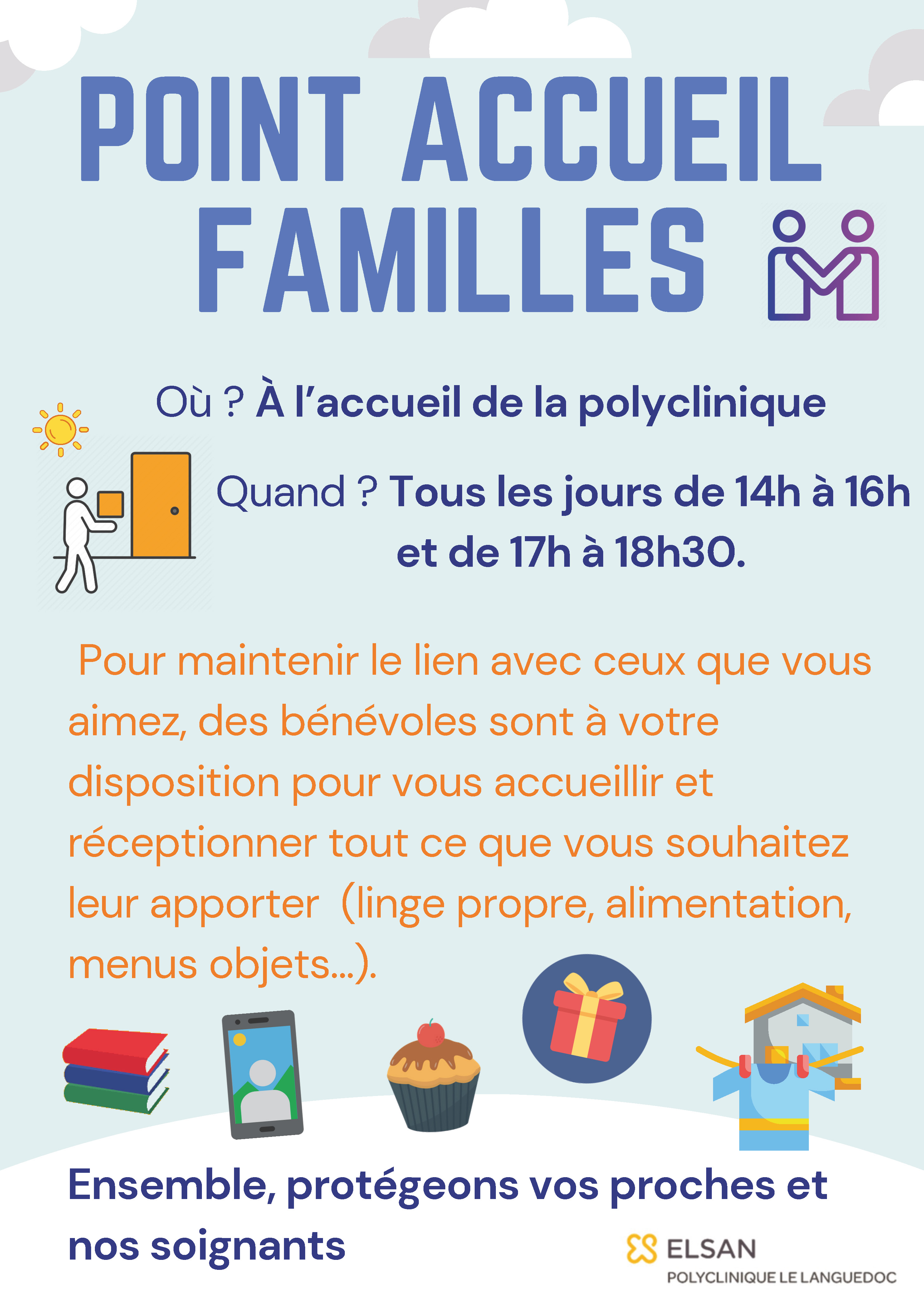 Point accueil familles : nouveaux horaires | Elsan