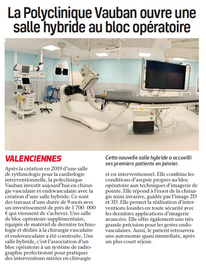 La Polyclinique Vauban ouvre une salle hybride au bloc opératoire par l ...