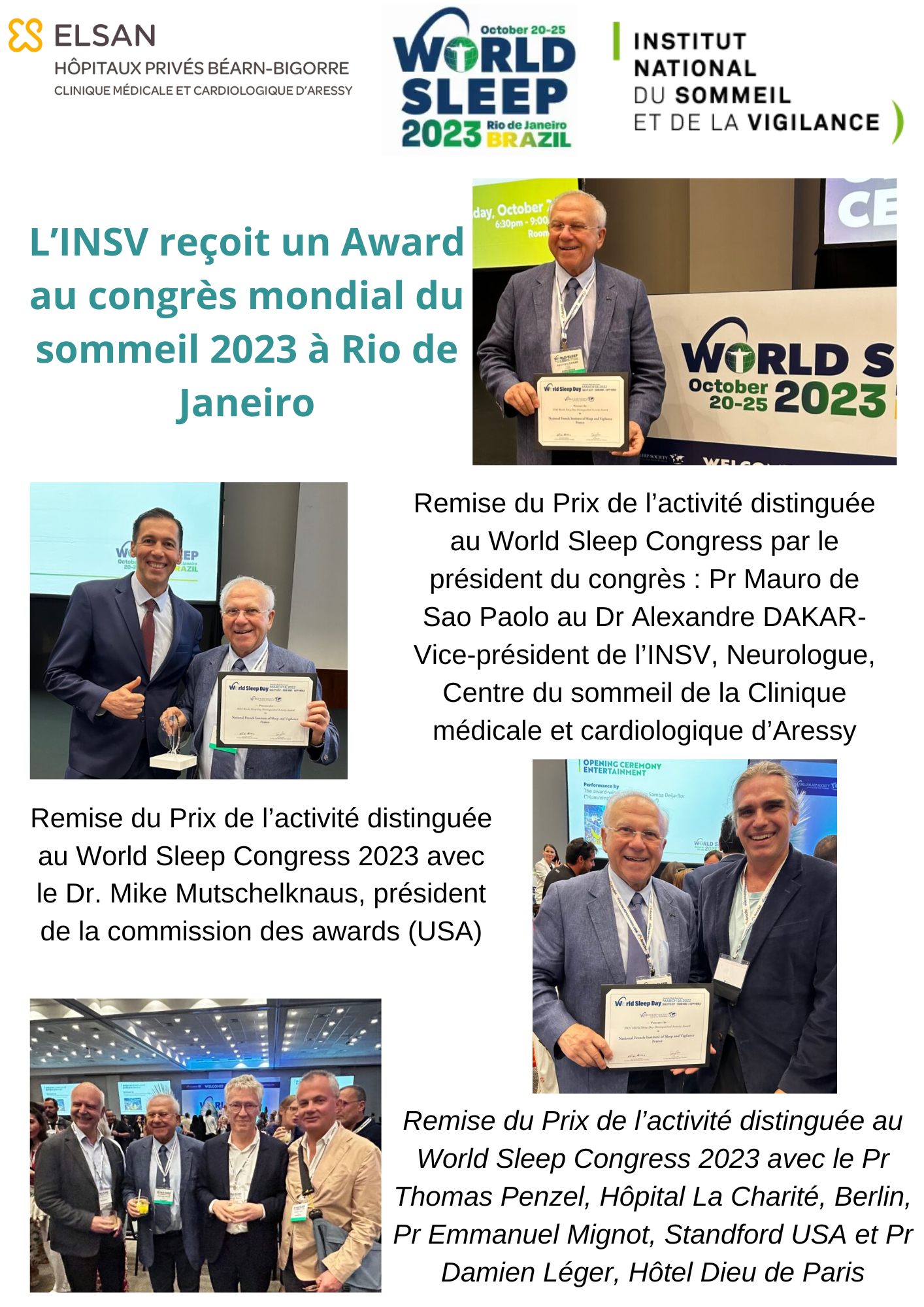 Le Dr Alexandre DAKAR, Vice-président de l’INSV reçoit un Award au ...