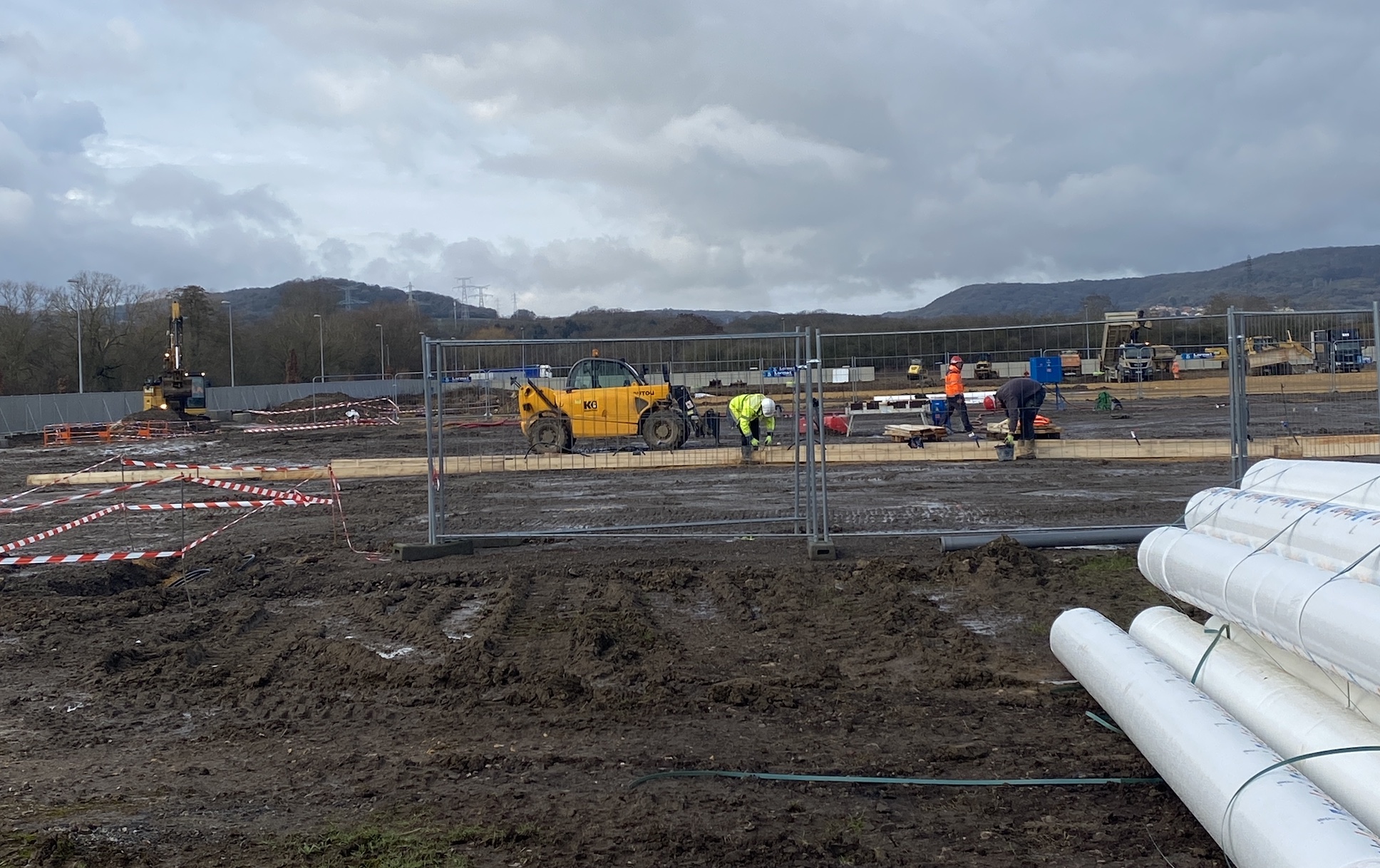 Chantier de construction du futur hôpital privé ELSAN en Moselle ...