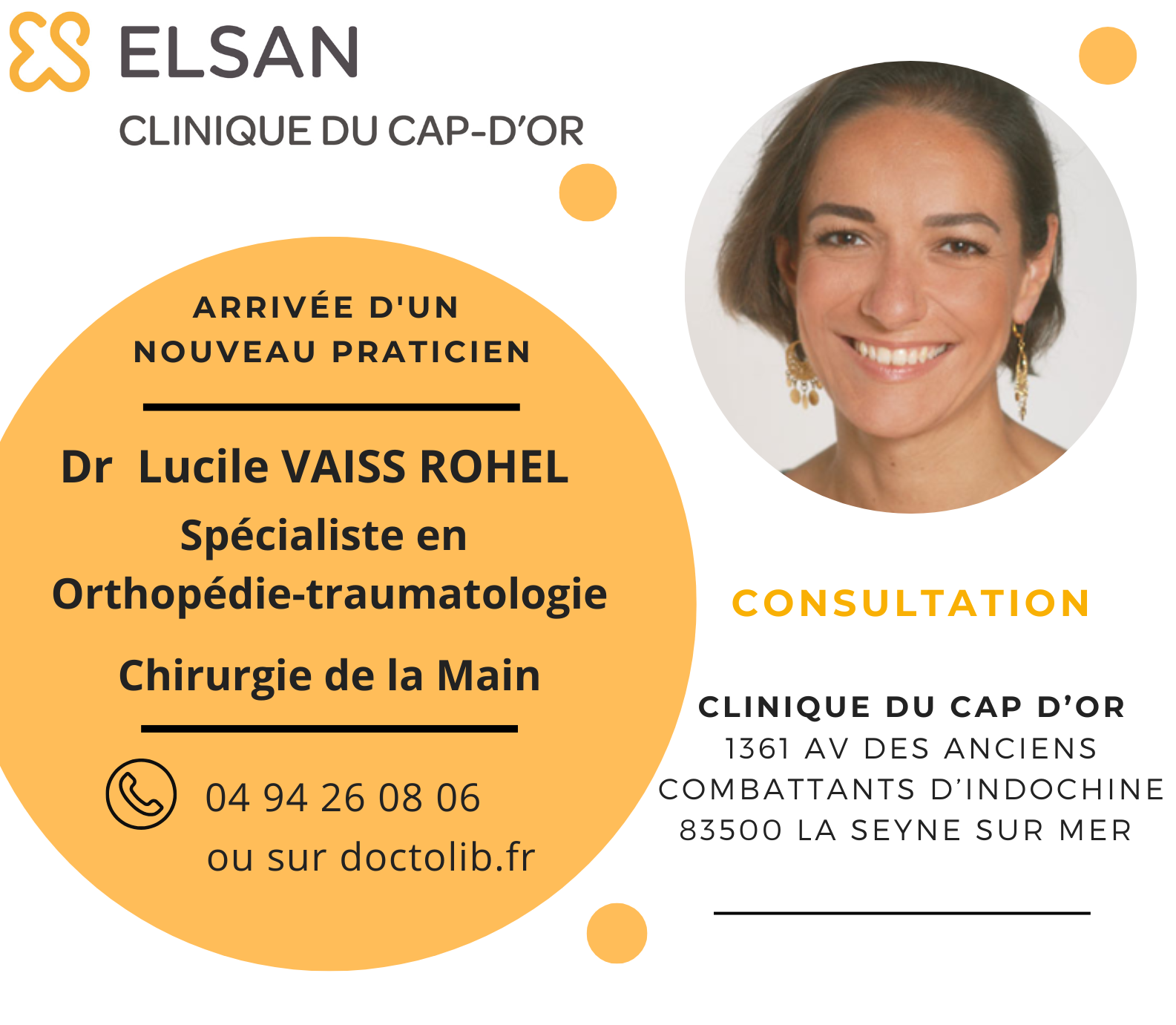 Dr Lucile VAISS ROHEL nouveau Chirurgien Orthopédique spécialiste en ...