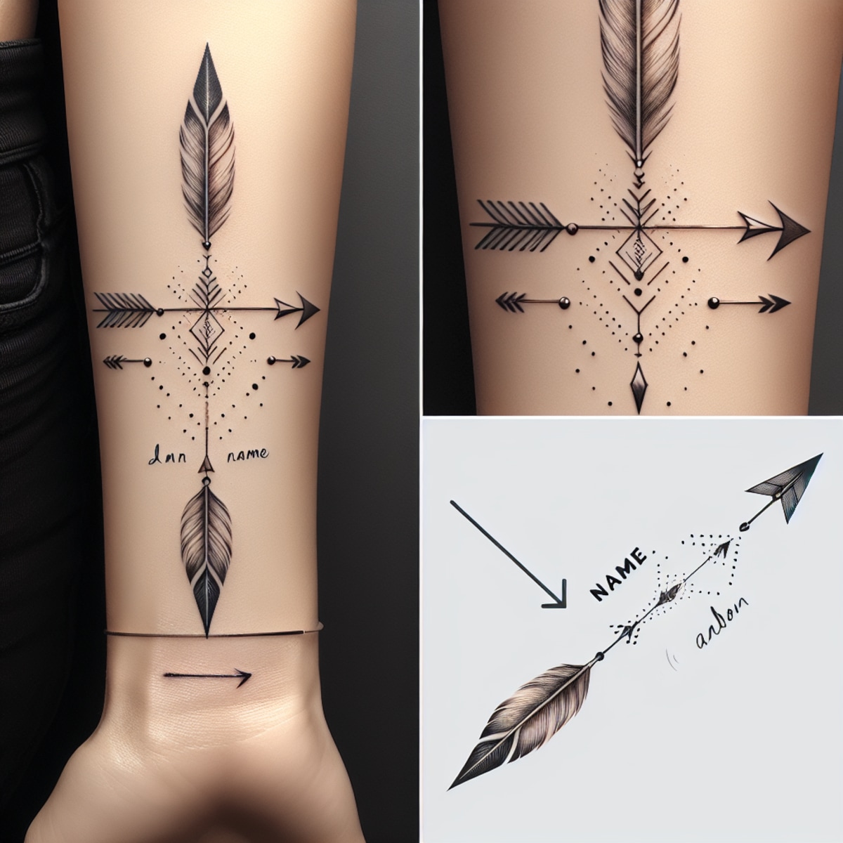 Best Blackwork Arrow Tattoo Generator | Vondy