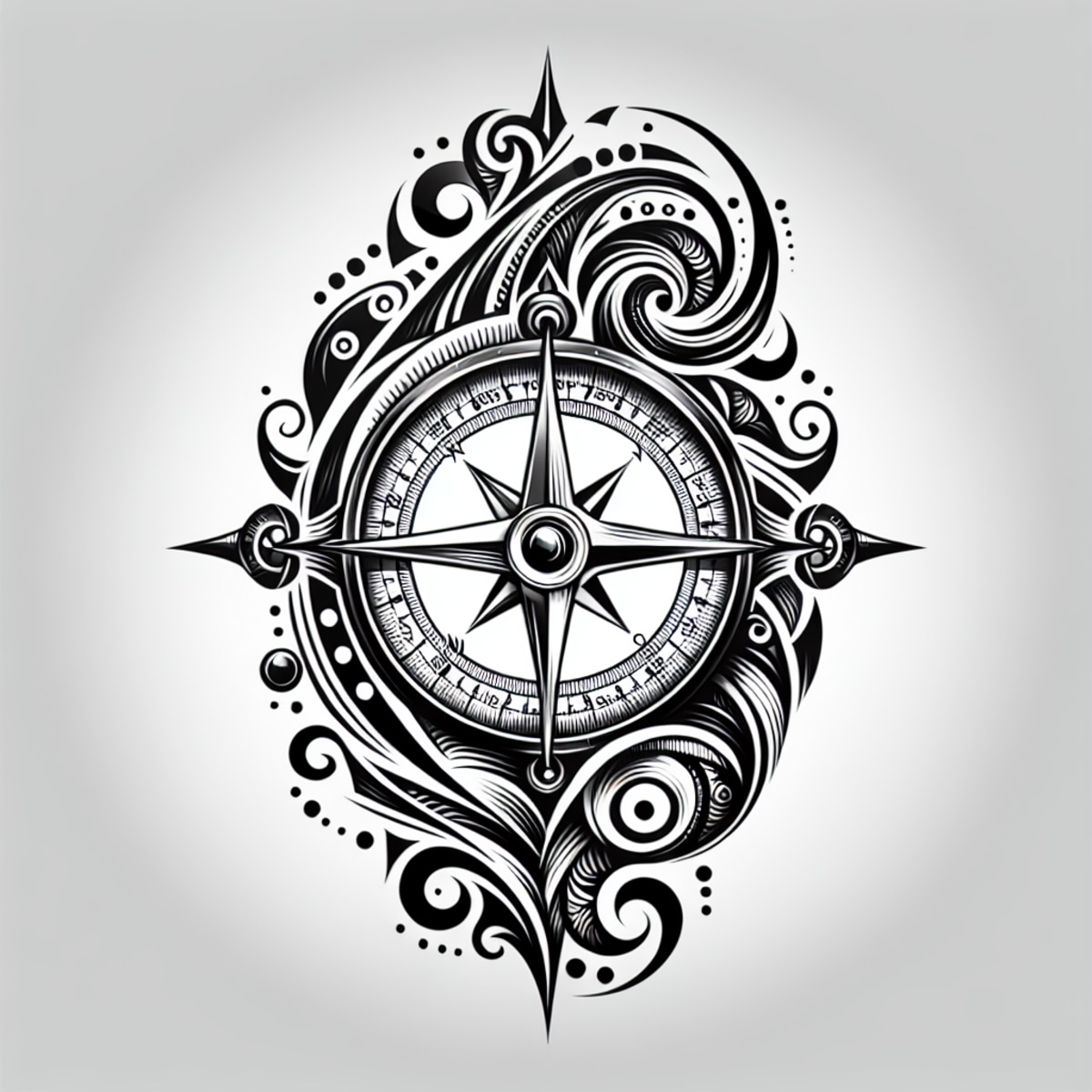 Best Minimalist Compass Tattoo Generator | Vondy