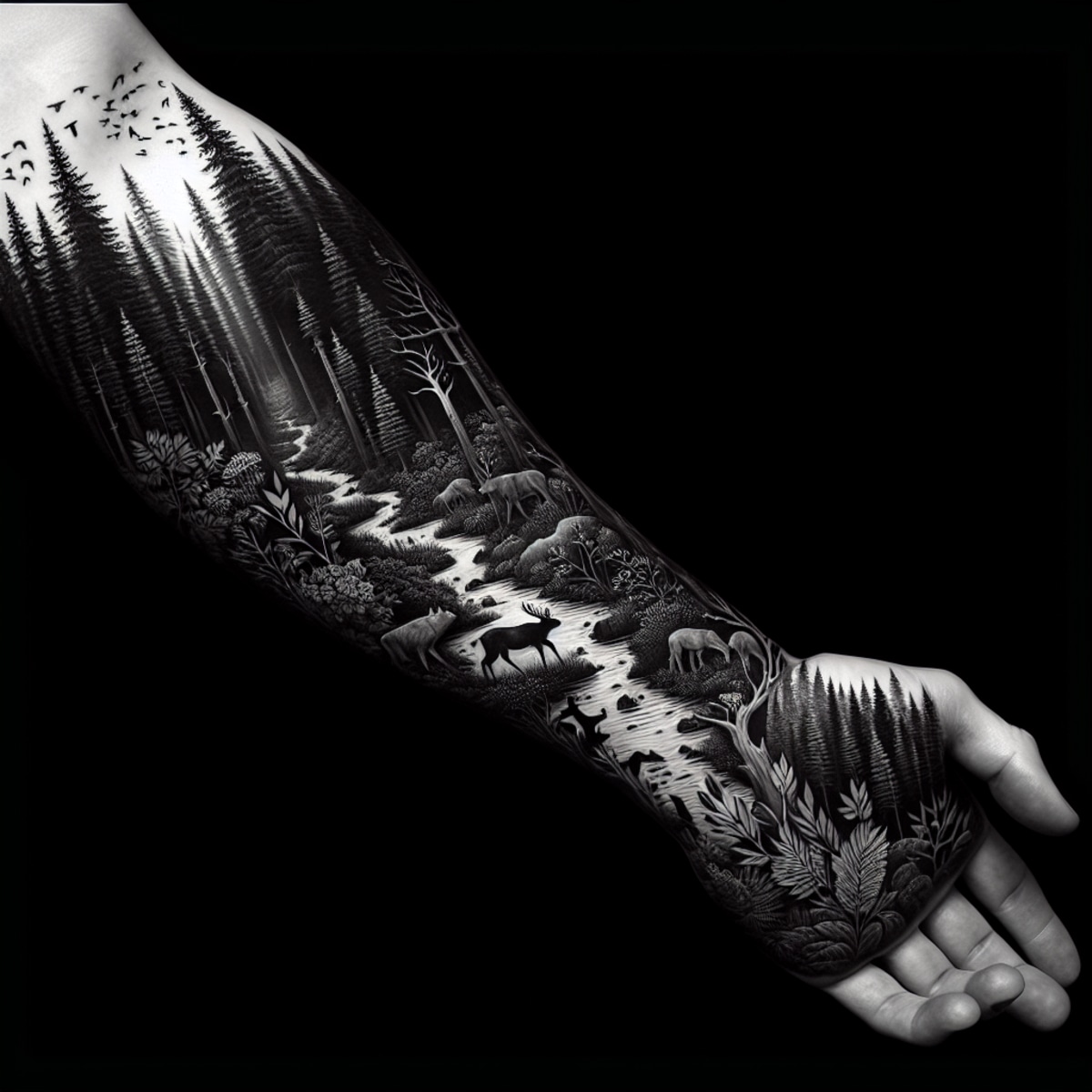 Best Forest Sleeve Tattoo Ideas | Vondy