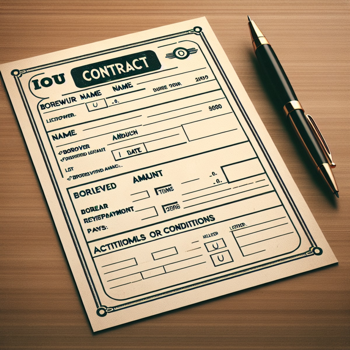 How To Write An Iou Contract | Vondy