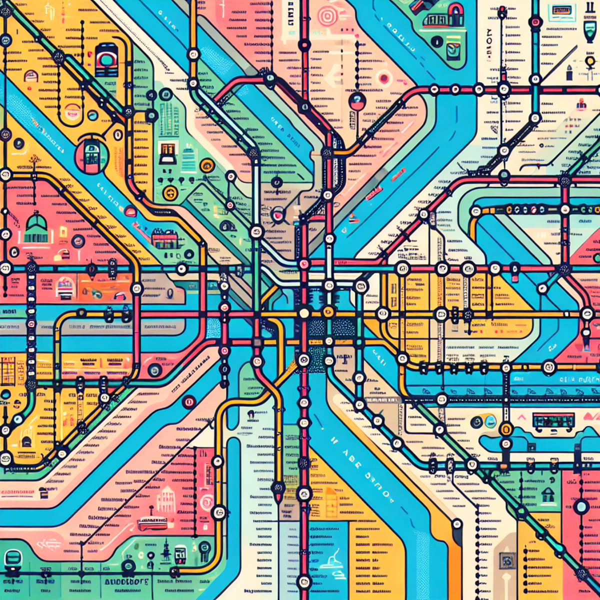 Best Public Transit Map Illustration Generator | Vondy
