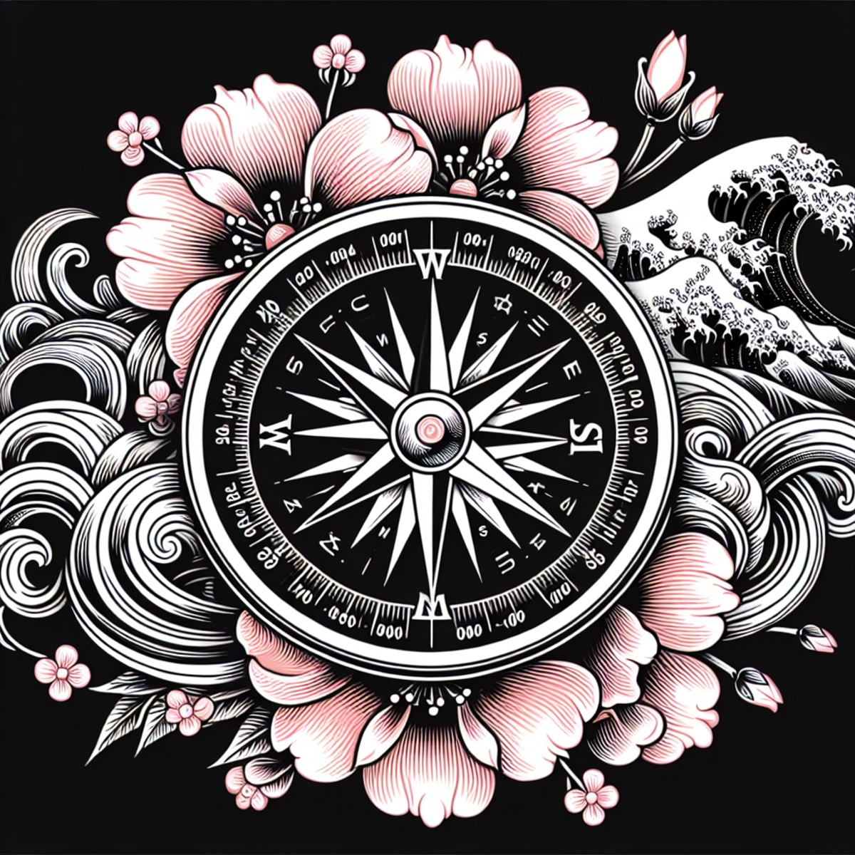 Best Blackwork Compass Tattoo Generator | Vondy