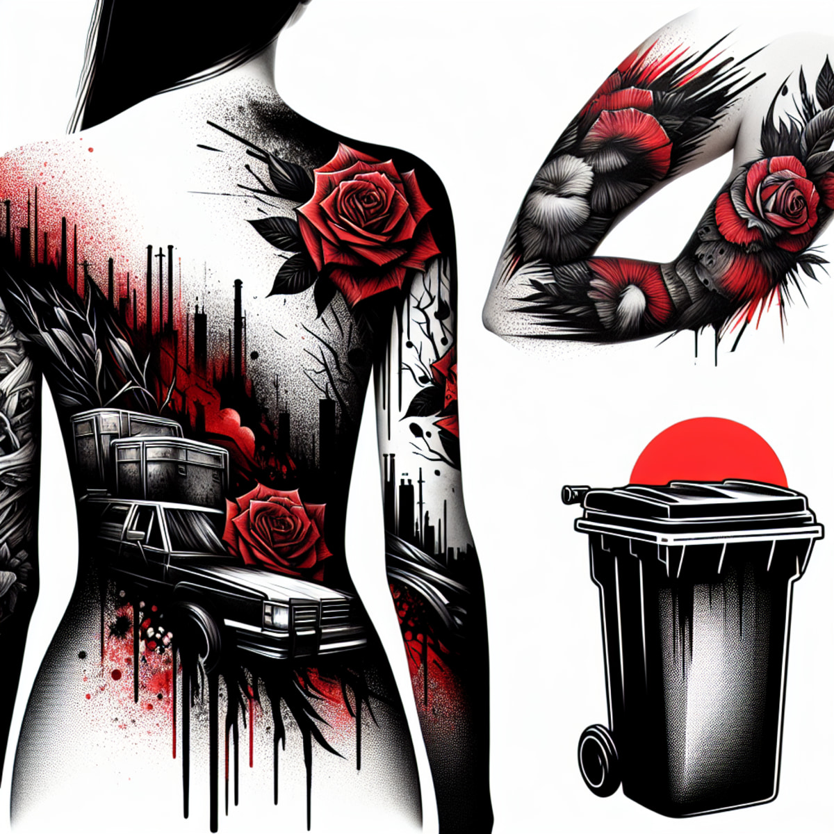 Best Trash Polka Rose Tattoo Generator | Vondy