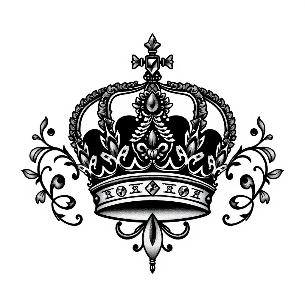 Best Black And Grey Crown Tattoo Generator | Vondy