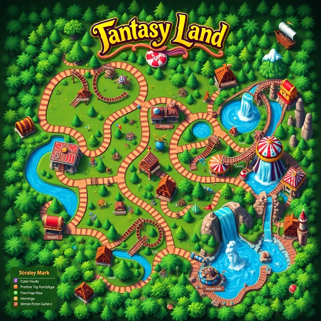Best Theme Park Map Illustration Generator | Vondy