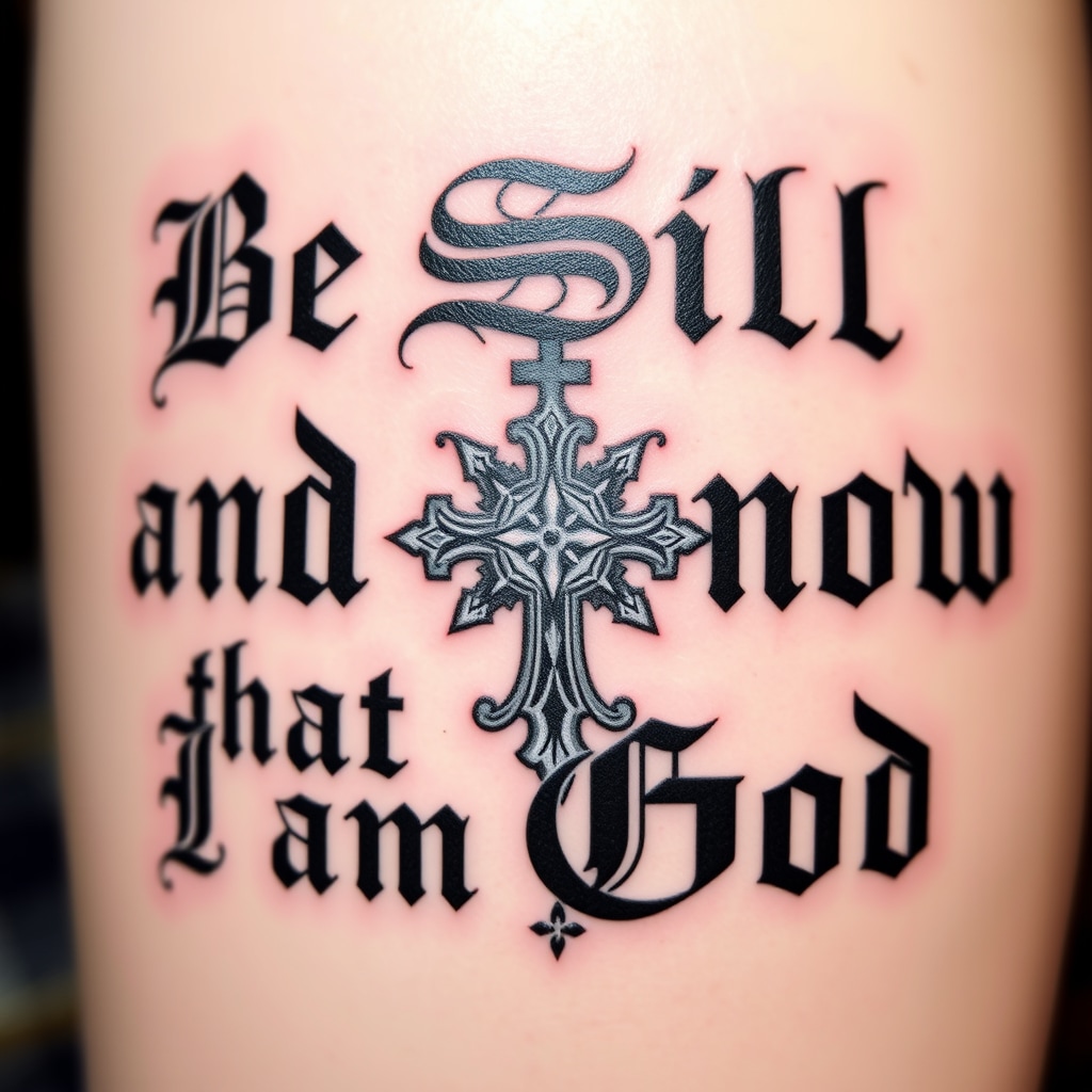 Best Be Still And Know Tattoo Ideas | Vondy