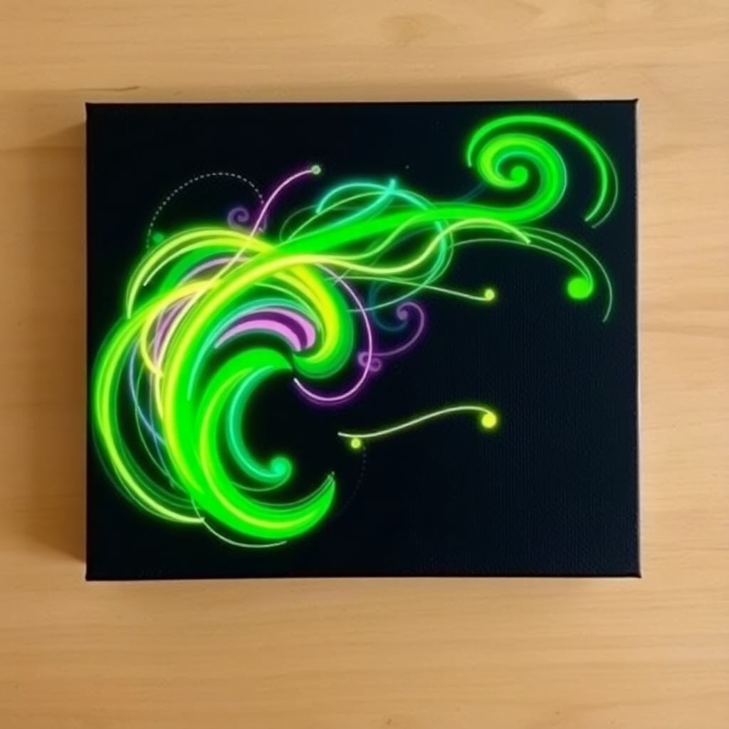 Best Neon Painting Ideas On Black Canvas | Vondy