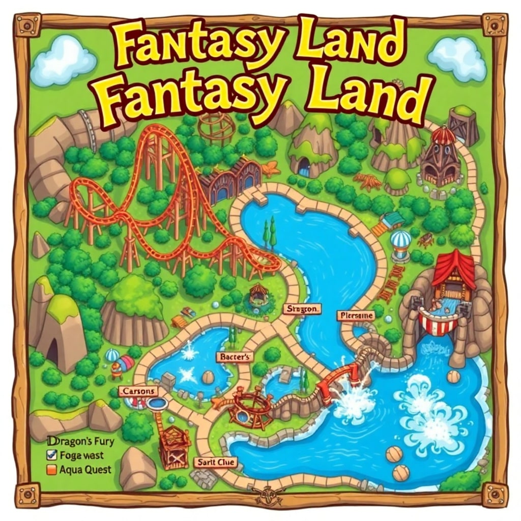 Best Theme Park Map Illustration Generator | Vondy